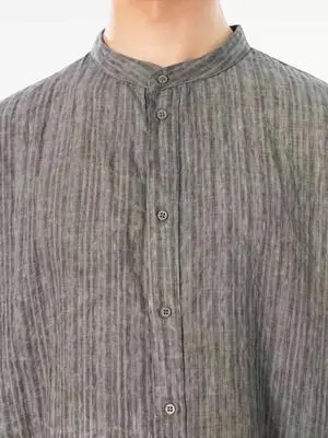 DAUB Frayed Band-collar Shirt