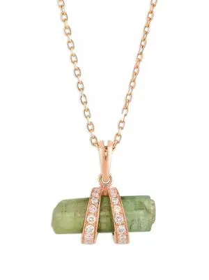 CLARA CHEHAB Small Elemental Diamond And Tourmaline Necklace - Gold