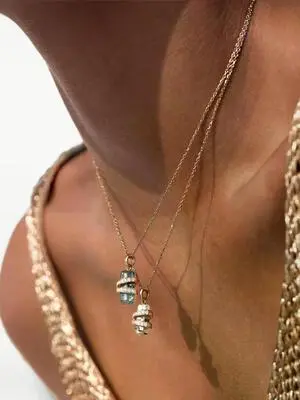 CLARA CHEHAB Small Elemental Diamond And Tourmaline Necklace