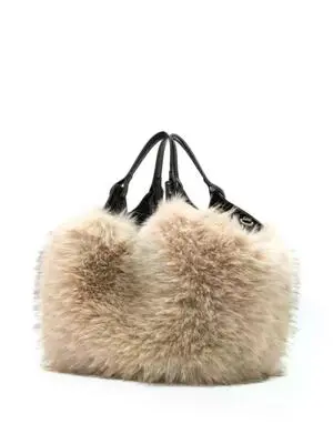 GIANNI CHIARINI Medium Dua Faux-fur Detachable-strap Tote Bag