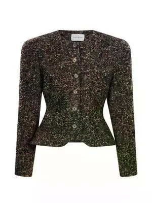 Magda Butrym Bouclé Peplum Blazer
