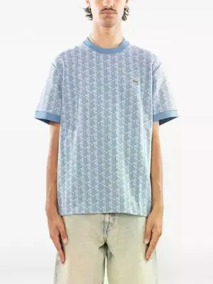 Lacoste Monogram-print T-shirt - Blue