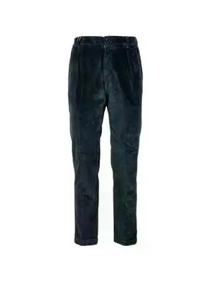B SETTECENTO Corduroy Pleated Trousers - Blue