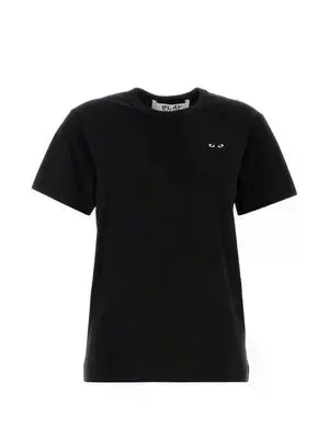 Play Comme Des Garcon Heart-patch T-shirt - Black