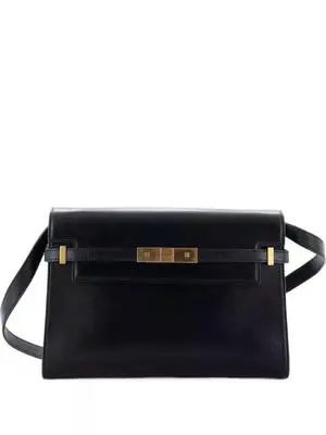 Saint Laurent Manhattan Leather Medium Shoulder Bag - Black
