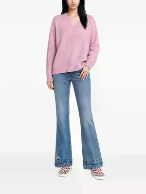 Fiorucci V-neck Patch-detail Sweater