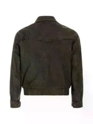 SALVATORE SANTORO Button-up Leather Jacket - Brown