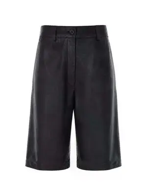 P.a.r.o.s.h Leather Shorts - Black