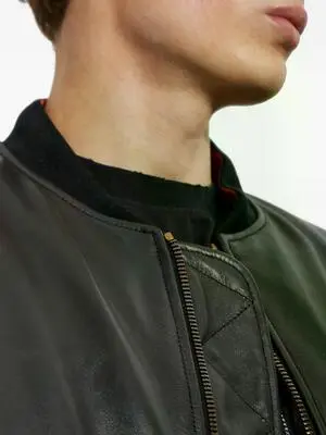 Vetements Leather Bomber Jacket