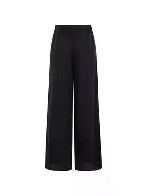 Dusan Pleated Wide-leg Trousers - Black