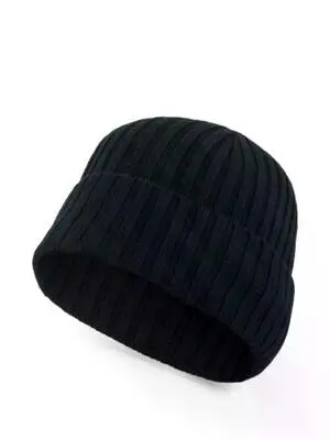 Boggi Milano Beanie In Wool Blend - Black