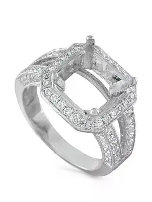 LB EXCLUSIVE Diamond Cushion Halo Ring