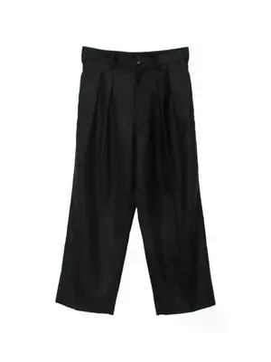 Comme Des Garçons Buckle-detail Pleated Trousers - Black