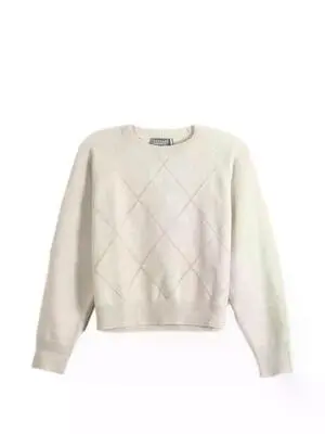 MARGARET HOWELL Argyle Raglan-sleeve Sweater