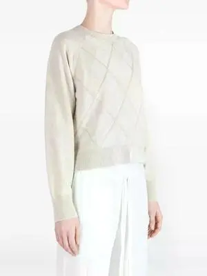 MARGARET HOWELL Argyle Raglan-sleeve Sweater