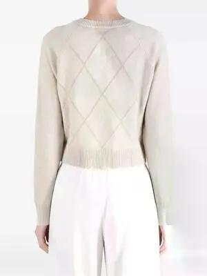 MARGARET HOWELL Argyle Raglan-sleeve Sweater