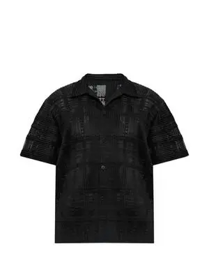 Issey Miyake Pleated Short-sleeve Shirt - Black