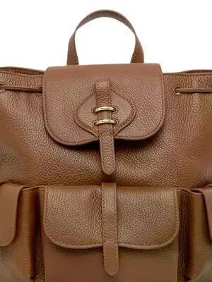 COCCINELLE Medium Mavery Pocket Grained-leather Backpack