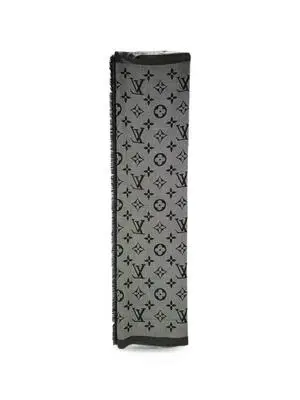 LOUIS VUITTON Monogram Fringed Scarf