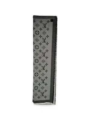 LOUIS VUITTON Monogram Fringed Scarf