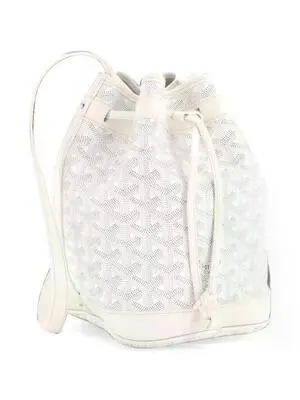Goyard Petit Flot Coated Canvas Pm Bucket Bag - White