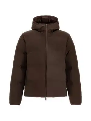 Herno Quilted Hooded Jacket - Brown