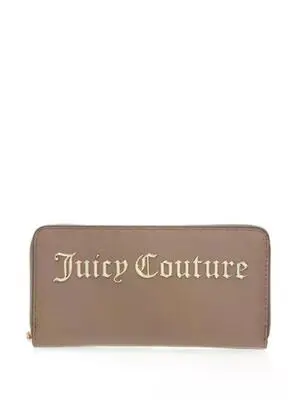 Juicy Couture Jasmine Logo-plaque Zip-around Wallet - Neutrals