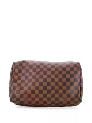 LOUIS VUITTON Speedy Handbag Damier 30 Satchel - Brown