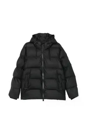 Rains Alta Hooded Quilted Jacket - Black