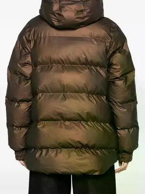 Rains Alta Hooded Quilted Jacket - Brown