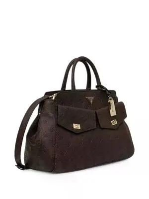 Guess Large Blake Logo-plaque Tote Bag - Brown