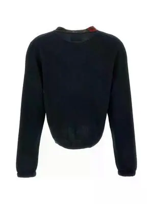 BARRIE Floral-intarsia V-neck Cardigan