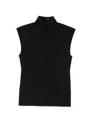 LANVIN High-neck Sleeveless Top - Black