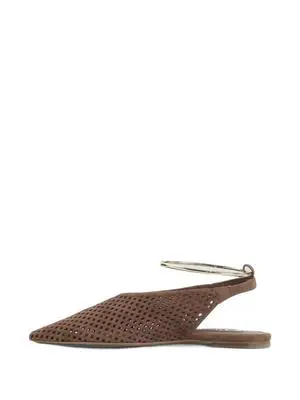 JIL SANDER Perforated Leather Pumps - Brown