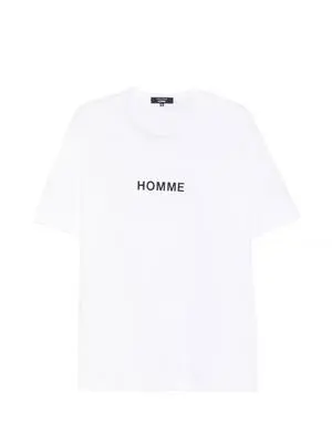 Comme Des Garçons Homme Logo-print T-shirt - White