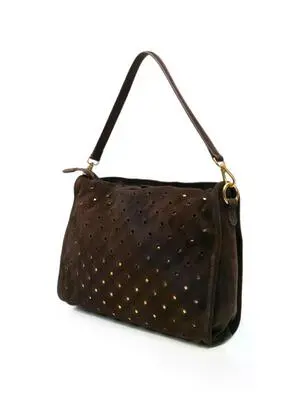 LA CARRIE Downtown Stud-embellished Suede Tote Bag