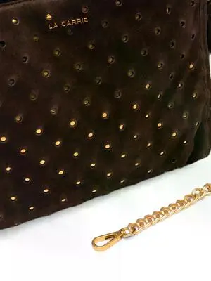 LA CARRIE Downtown Stud-embellished Suede Tote Bag