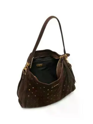 LA CARRIE Downtown Stud-embellished Suede Tote Bag