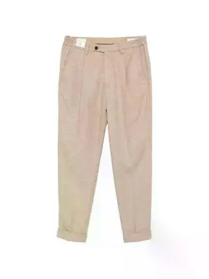 DEVORE INCIPIT Pleated Wool Trousers - Neutrals