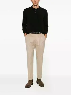 DEVORE INCIPIT Pleated Wool Trousers - Neutrals