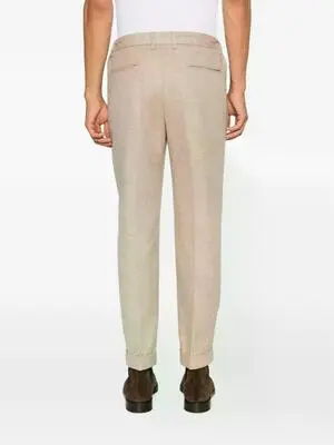 DEVORE INCIPIT Pleated Wool Trousers - Neutrals