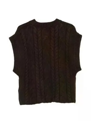 Liviana Conti Cable-knit Vest - Brown