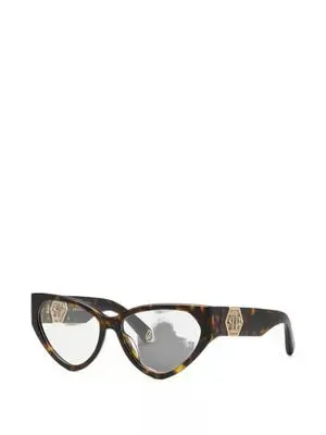 Philipp Plein Tortoiseshell-effect Cat-eye Glasses - Brown