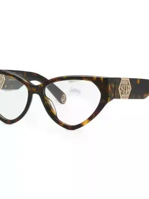 Philipp Plein Tortoiseshell-effect Cat-eye Glasses - Brown