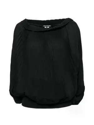 Junya Watanabe Pleated Blouse - Black