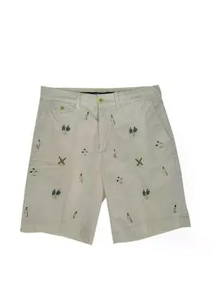 Ralph Lauren Embroidered Bradbury Shorts - Neutrals
