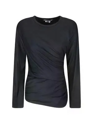 Junya Watanabe Ruched Long-sleeve T-shirt - Black