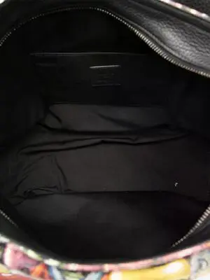 Dior 2021 Kenny Scharf Printed Canvas Soft Saddle Satchel