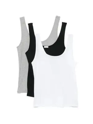 Calvin Klein Ribbed-knit Tank Tops - Grey