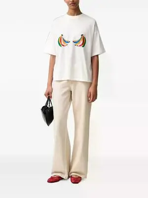 NEVER FULLY DRESSED Banana-print T-shirt - White
